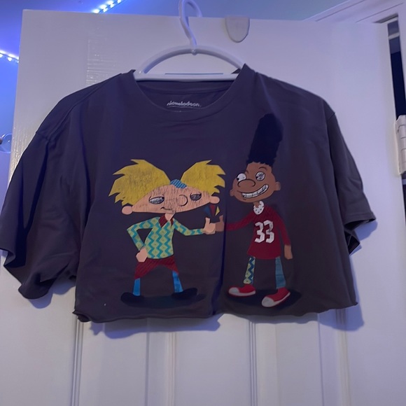 Nickelodeon | Tops | Vtg Hey Arnold Crop Tshirt Official Nick Merch ...